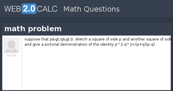 View question - math problem