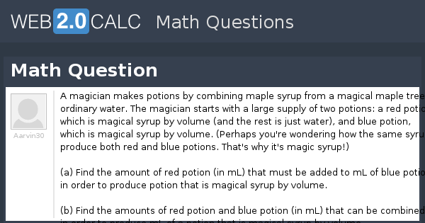 View question - Math Question