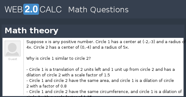 View question - Math theory