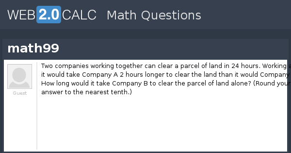 View question - math99
