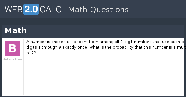 View question - Math