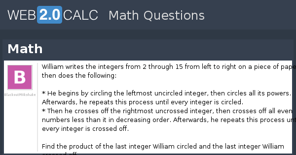 View question - Math