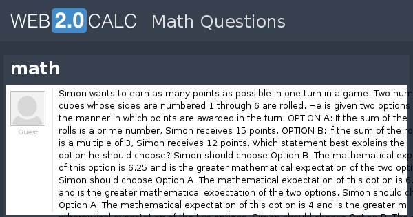 View question - math