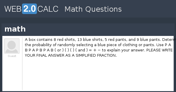 View question - math