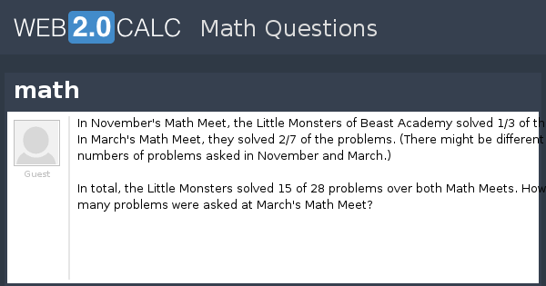 View question - math