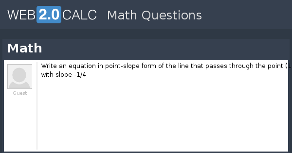 View question - Math