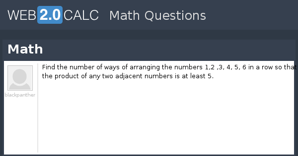 View question - Math