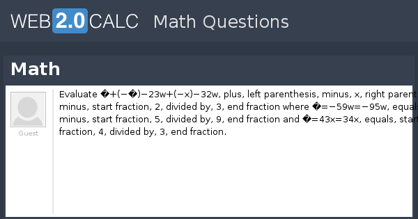 View question - Math