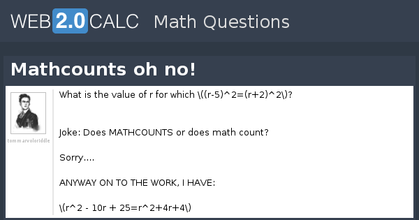 View question - Mathcounts oh no!