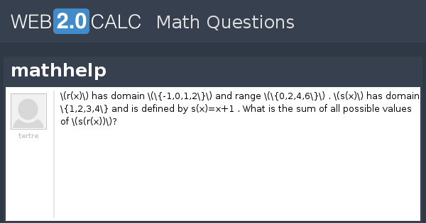 View Question Mathhelp