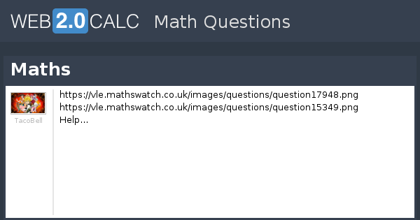 View question - Maths