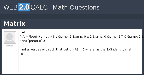 View question - Matrix