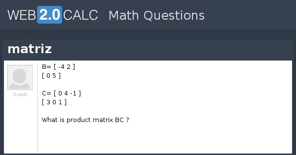 View question - matriz