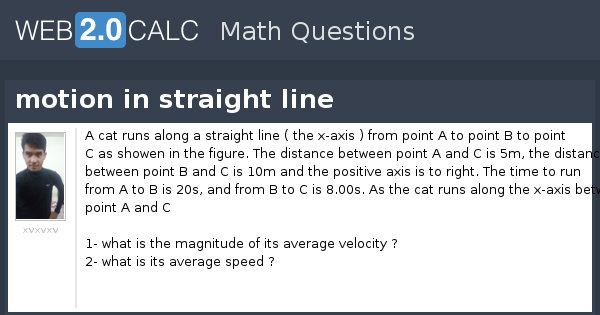 View question - motion in straight line