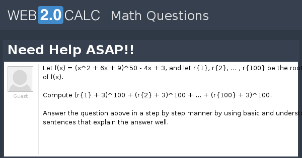 View question - Need Help ASAP!!