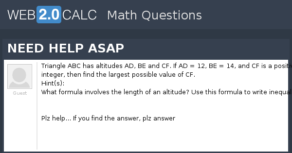 View question - NEED HELP ASAP