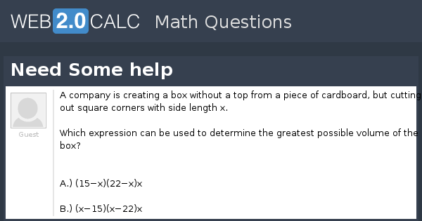 View question - Need Some help