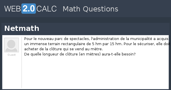View question - Netmath