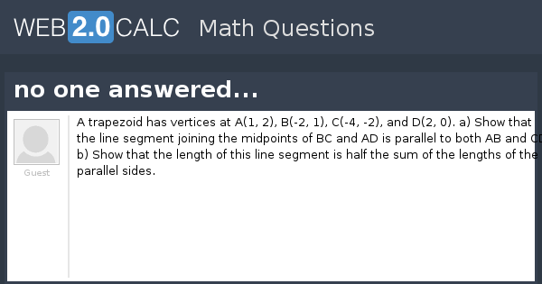 View question - no one answered...