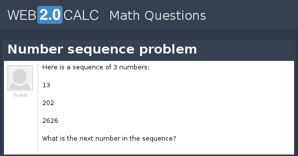 View Question Number Sequence Problem 1438