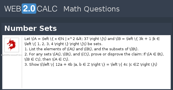 View Question Number Sets
