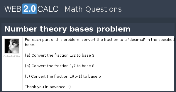 View question - Number theory bases problem