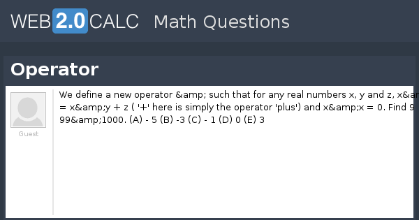 View question - Operator