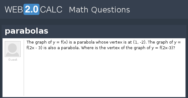 View question - parabolas