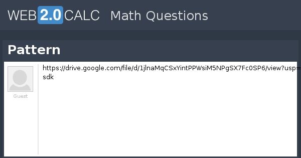 View question - Pattern