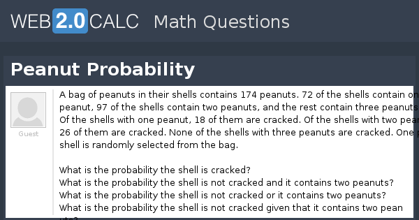 View question - Peanut Probability