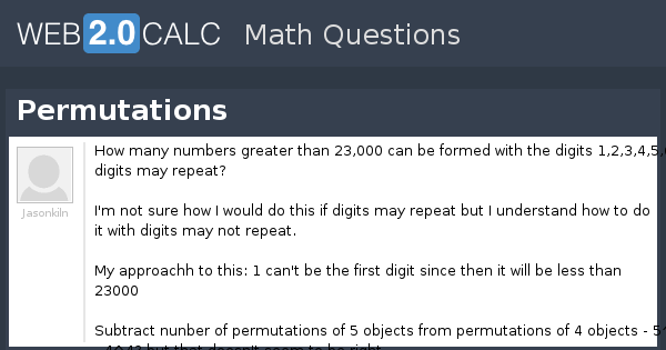 View Question Permutations