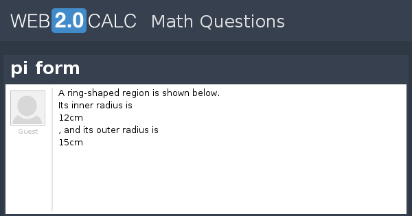 View question - pi form