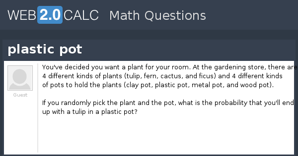 View question - plastic pot