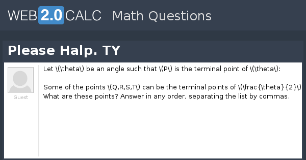 View question - Please Halp. TY