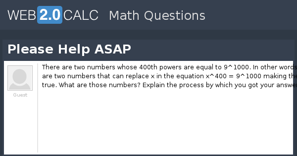 View question - Please Help ASAP