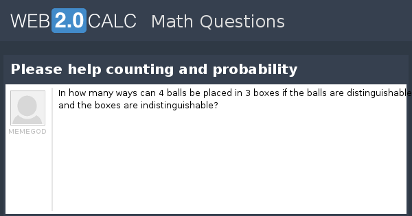 View question - Please help counting and probability