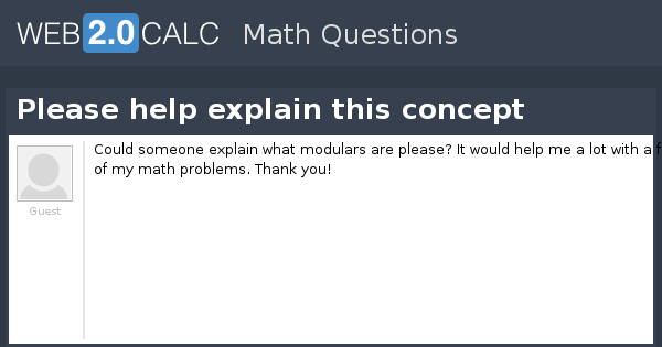 View question - Please help explain this concept