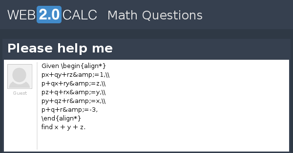 View question - Please help me