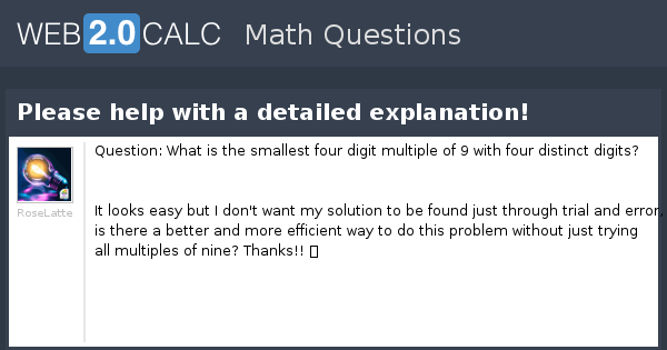 View question - Please help with a detailed explanation!