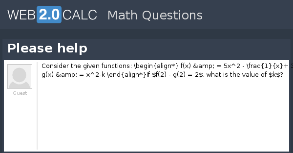 View question - Please help