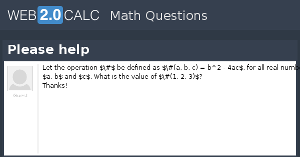 View question - Please help