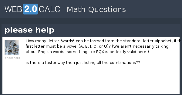View question - please help