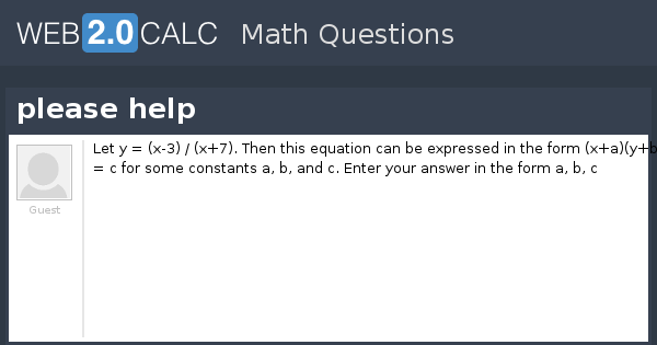 View question - please help