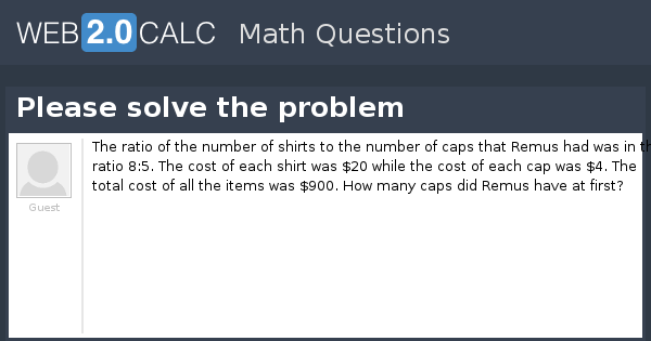 View question - Please solve the problem