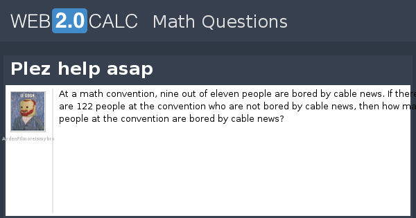 View question - Plez help asap