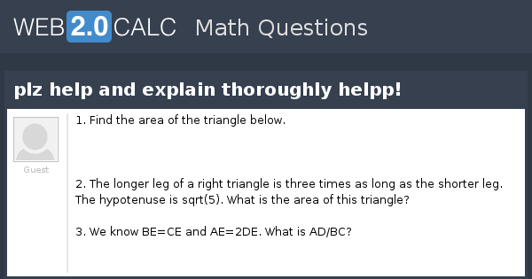 View question - plz help and explain thoroughly helpp!
