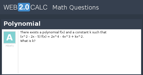 View question - Polynomial