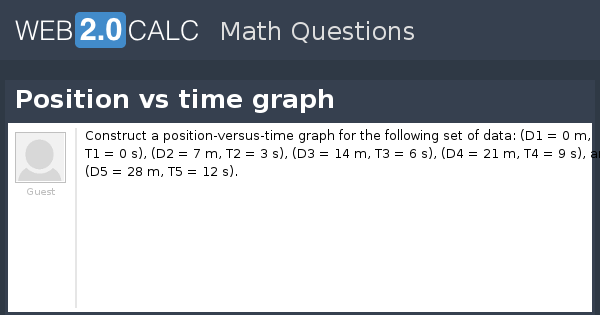 View question - Position vs time graph
