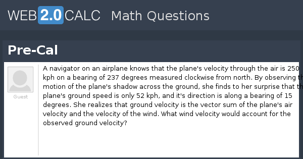 View question - Pre-Cal