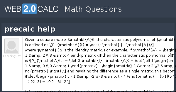 View question - precalc help